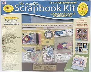 Amazon.com: The Complete Scrapbook Kit, 12x12 Post Bound Album and ...
