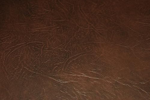 CHOCOLATE DARK BROWN FAUX LEATHER LEATHERETTE MATERIAL HEAVY FEEL PVC ...