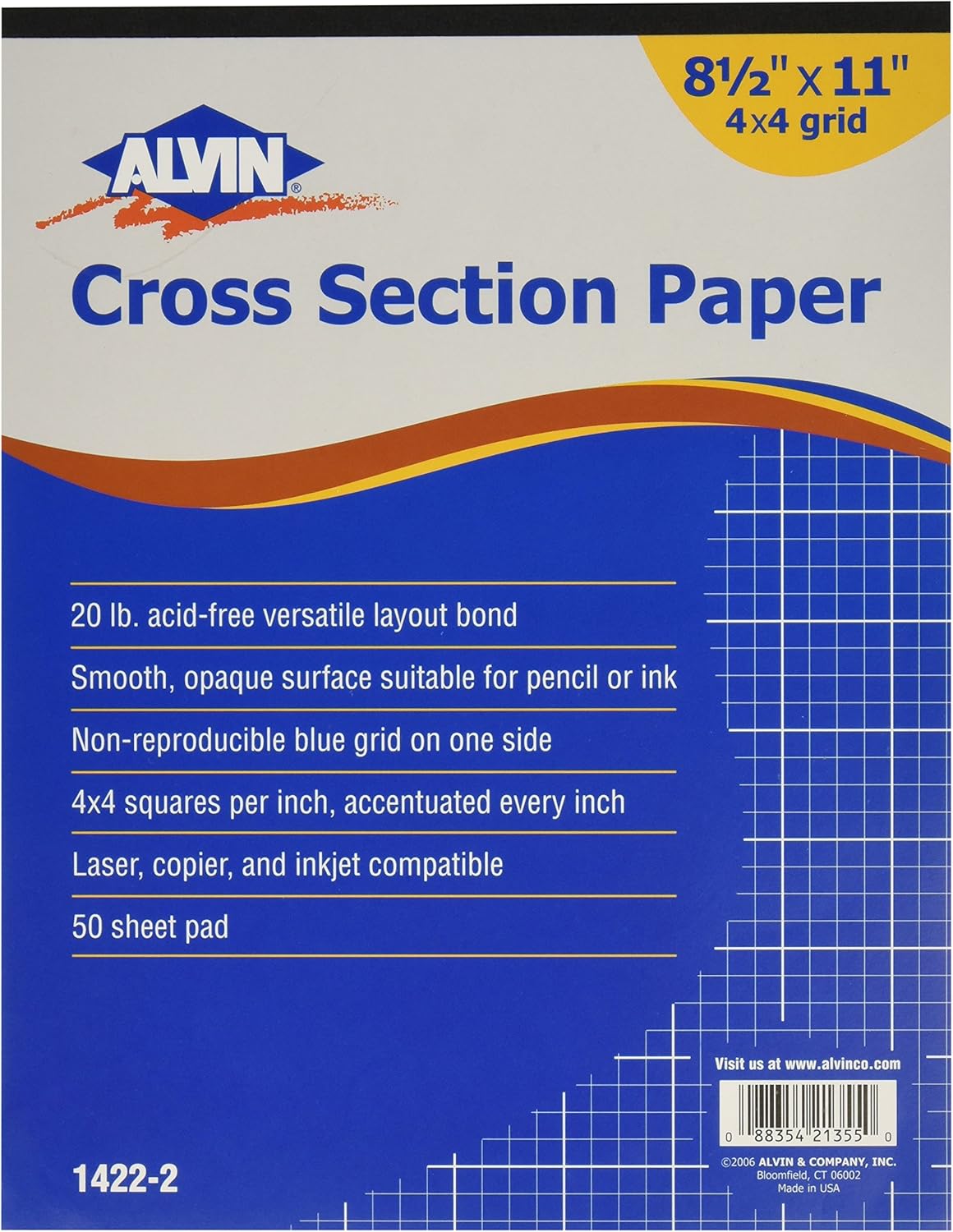 Cross Section Paper 10cm x 10cm Grid 50-Sheet Pad 22cm x 28cm: Amazon ...