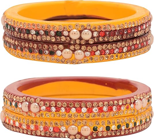 Buy New Dimond Churi Center Lac Bangle Set for Women - (2.8, New ...