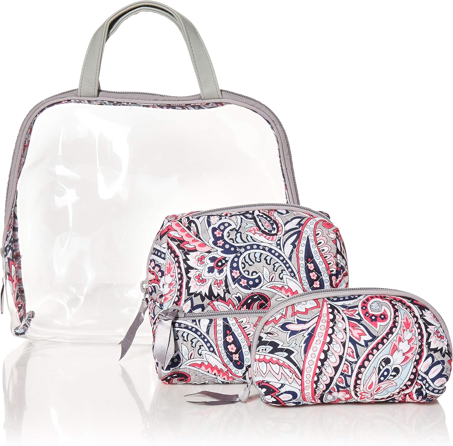 Amazon.com: Vera Bradley 4 Piece Cosmetic Makeup Organizer Bag Set ...