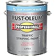 RUST-OLEUM 2526402 Handicap Flat Traffic Striping Paint, Blue, 1 Gallon ...