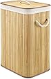 Whitmor 6277-6702 Natural Rectangular Bamboo Hamper with Rope Handles ...