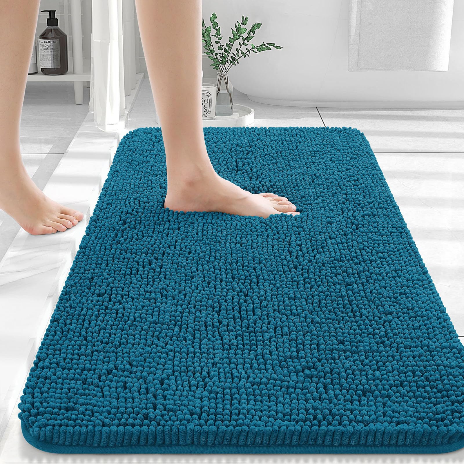 OLANLY Bathroom Rugs 30x20, Extra Soft Absorbent Chenille Bath Rugs ...