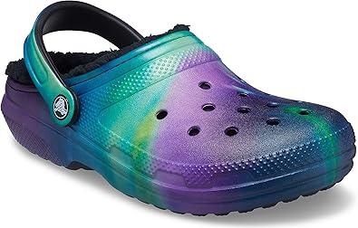 Crocs Men's and Women's Classic Tie Dye Lined Clog | Fuzzy Slippers ...