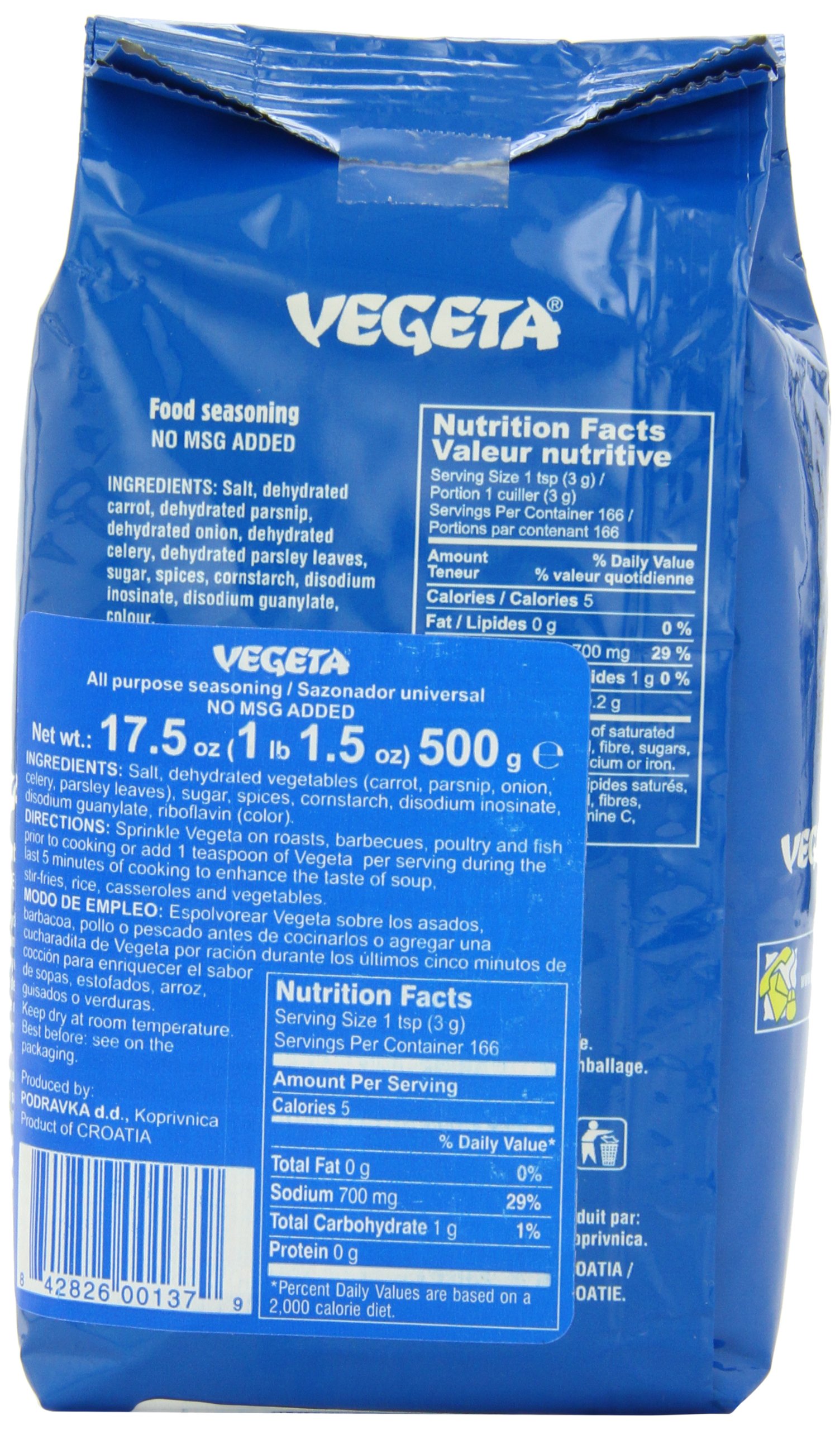 Mua Vegeta, Gourmet Seasoning, No MSG, 17.6oz 500g bag trên Amazon Mỹ ...