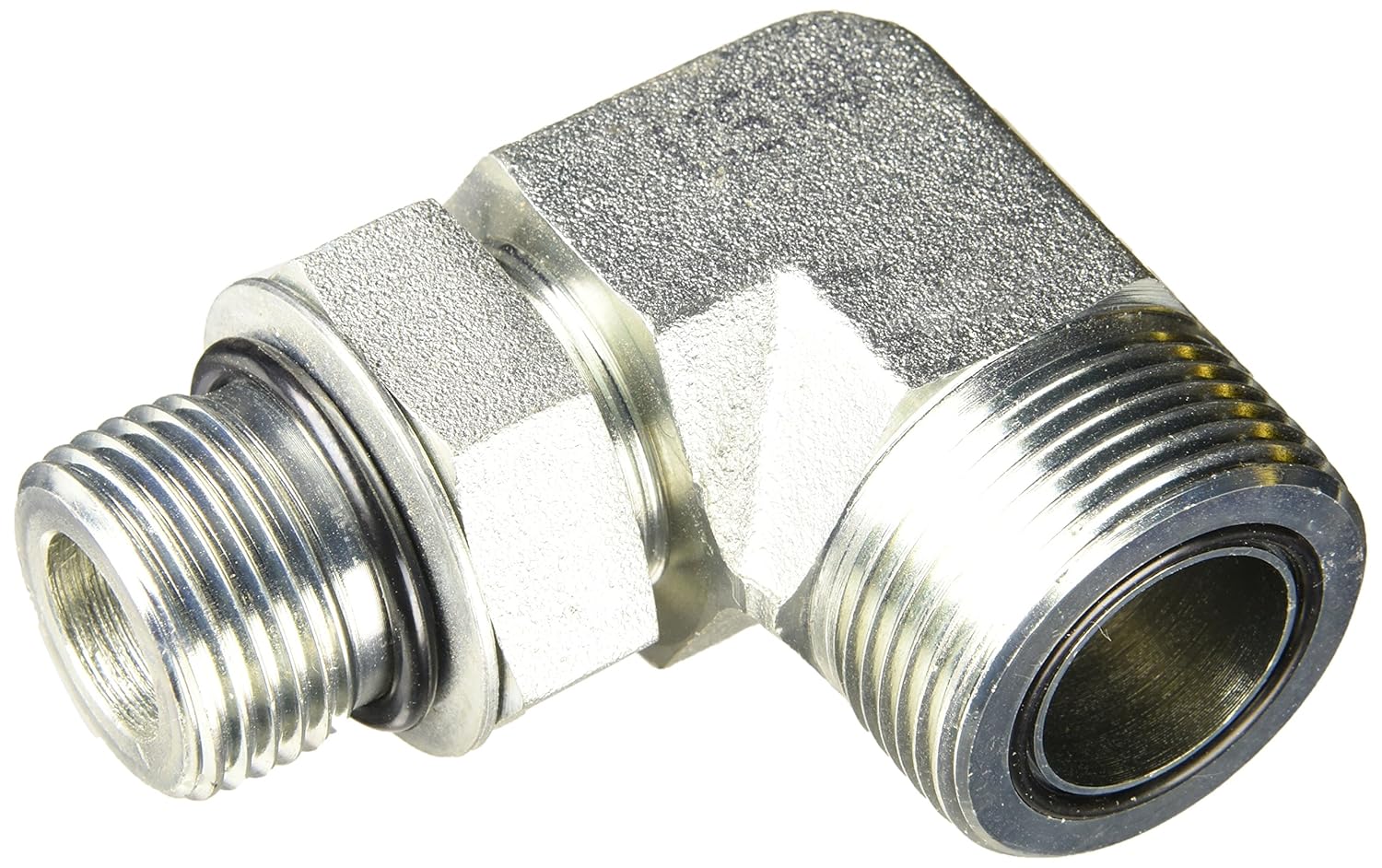 1-7/16-12 NPT x 1-1/16-12 NPT Thread Brennan Industries FS6801-16-12-NWO-FG Forged Steel 90 ...