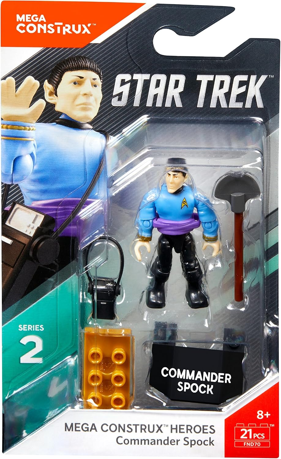Mega Construx Heroes Series 2 Commander Spock Building Set – BigaMart