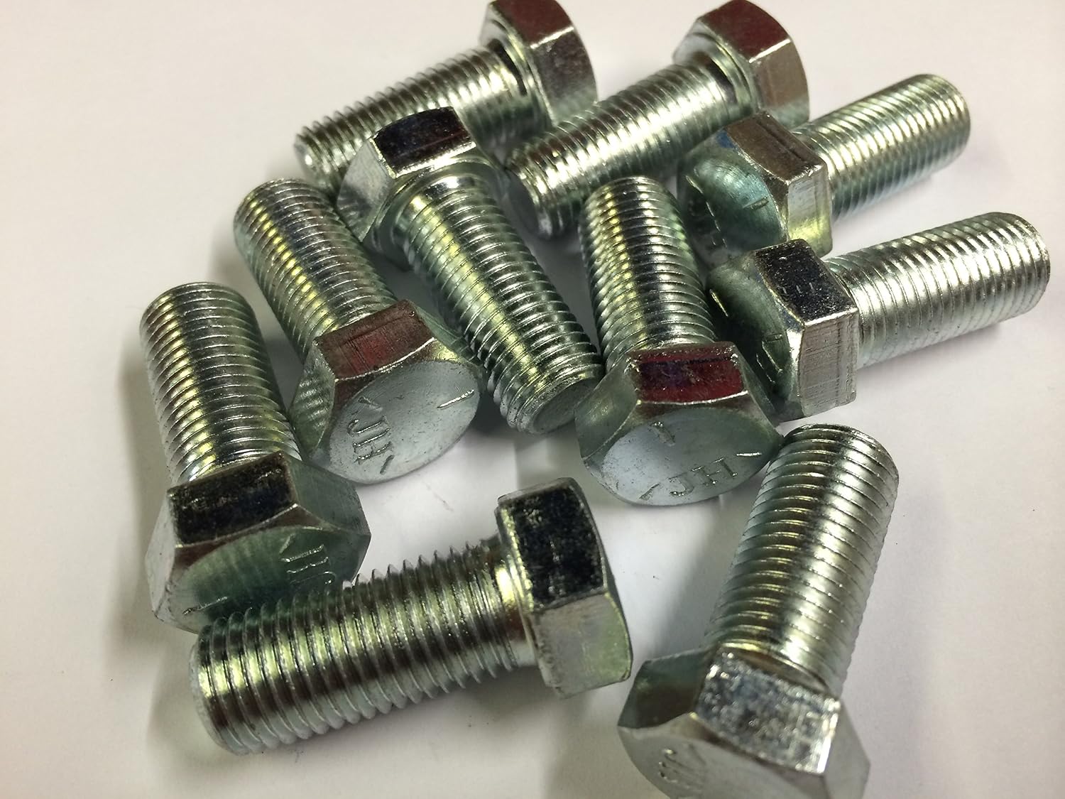 Pack of 10, 7/16" UNF x 1" Fully Threaded Hex Bolts, Grade 5, 8.8, 7/16 ...
