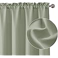 Amazon.com: Chyhomenyc Bennet Light Green Curtains 54 Inch Length 2 Panels, Faux Linen Textured ...
