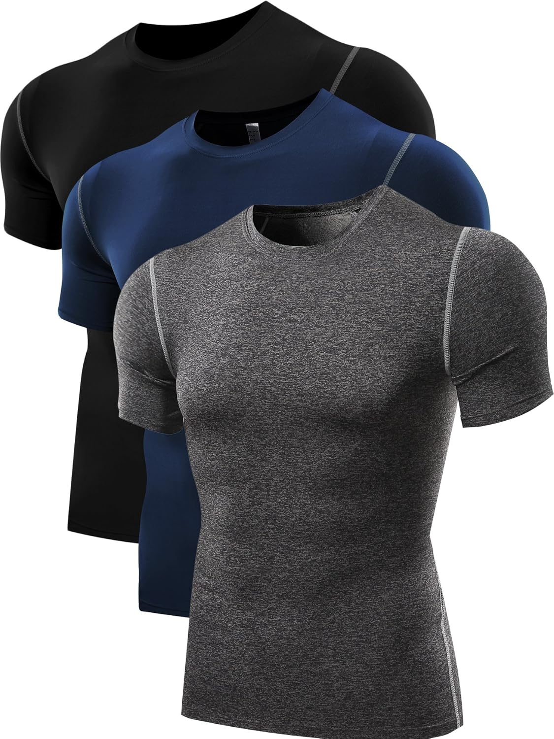 Amazon.com: Neleus Men's 3 Pack Workout Athletic Compression Shirts ...