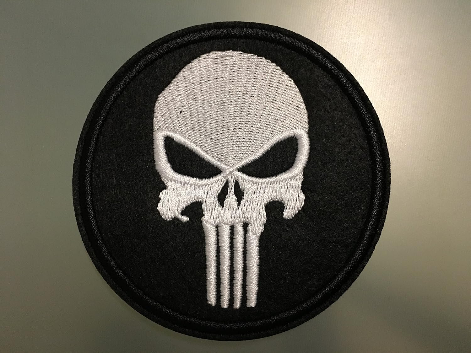 PUNISHER SKULL Patch - Embroideed Iron On Patch - 3": Amazon.co.uk: Kitchen & Home