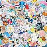 Amazon.com: Cute Preppy Stickers Pack for Girls Women Kids 100pcs Vinyl ...