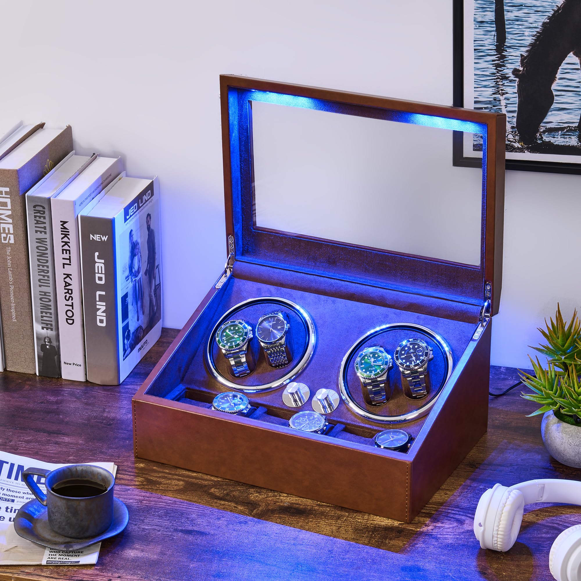 Mua ANWBROAD Double Watch Winder for Automatic Watches Watch Rotator ...