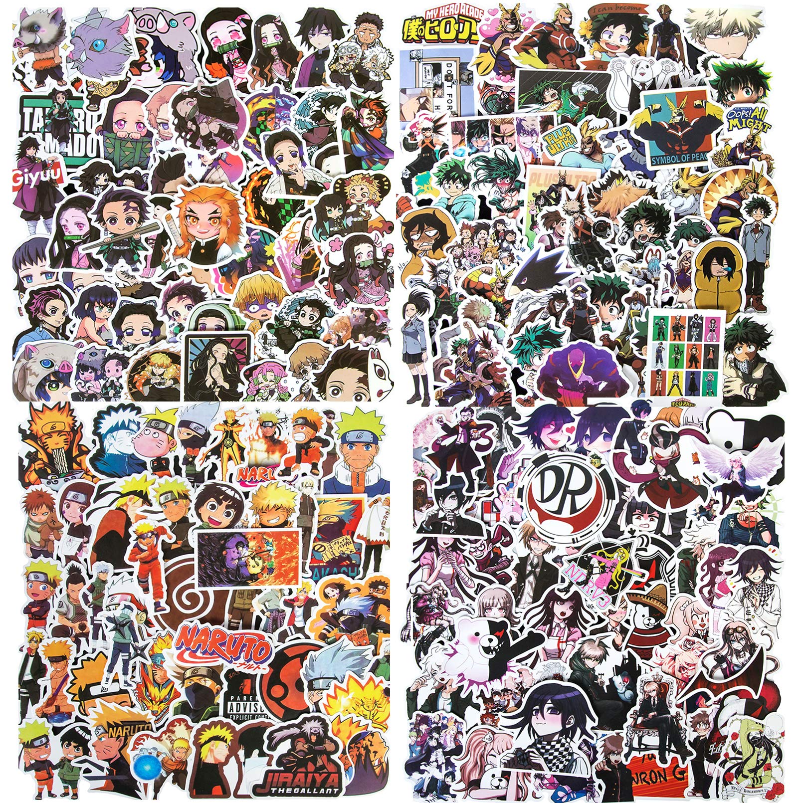 Buy Mixed Anime Stickers, 200 Pcs Vinyl My Hero Academia Stickers Demon ...