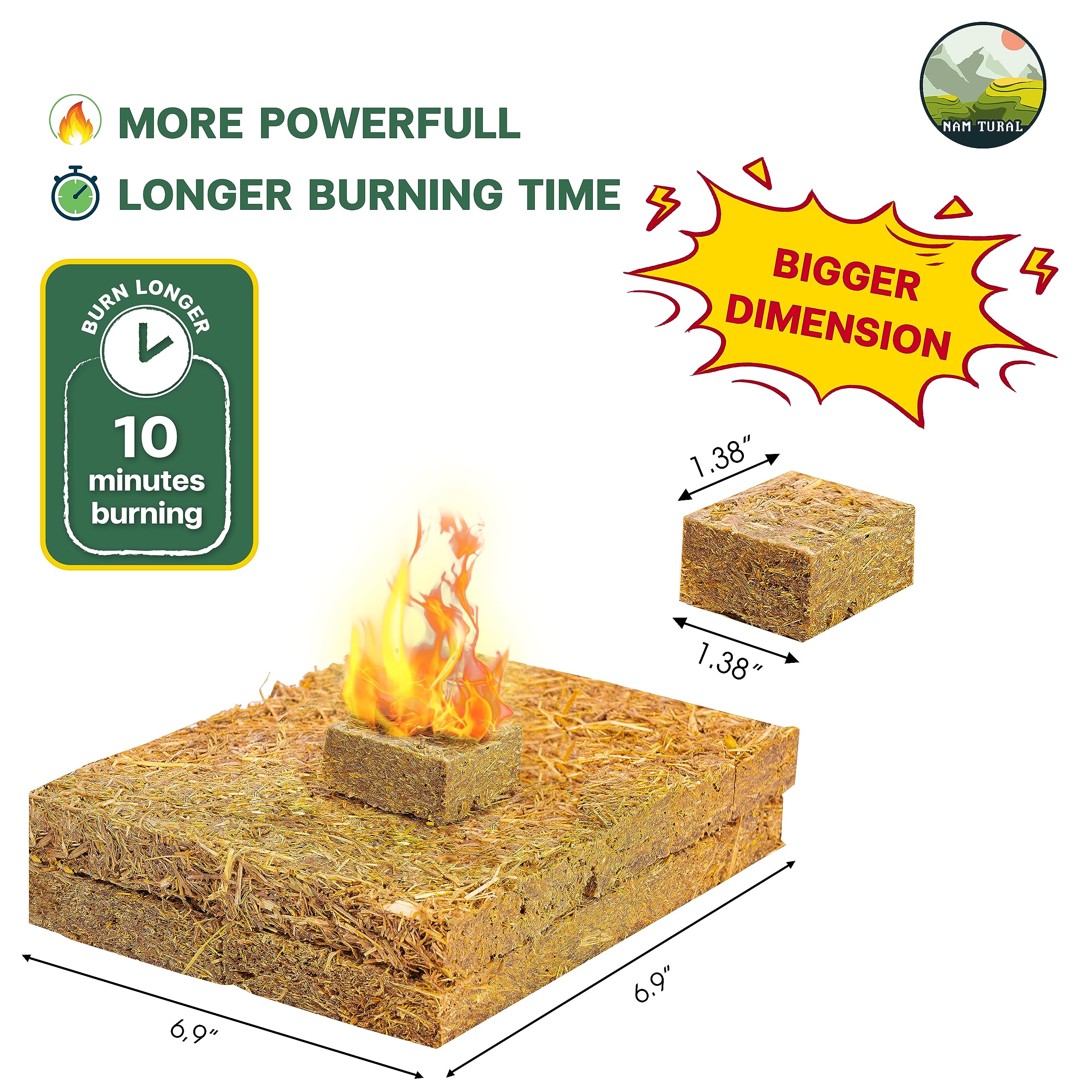 Mua NAM TURAL Eco Fire Starter Squares for Charcoal, Chimney, Grill Pit ...