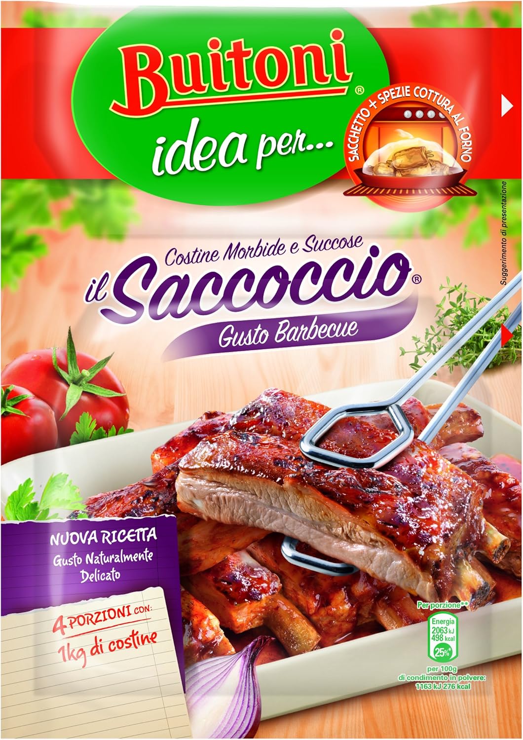 IL SACCOCCIO GUSTO BARBECUE Sacchetto e spezie per costine al forno 1 ...