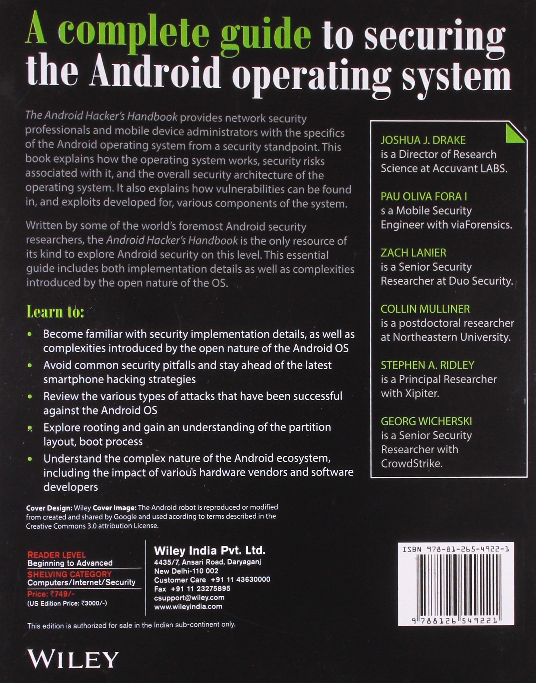 android hacker's handbook (misl wiley) pdf