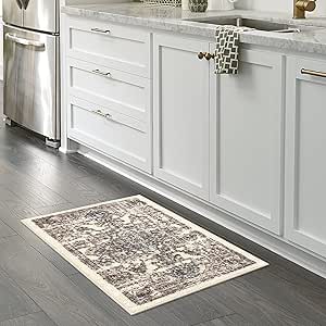 Amazon.com: Maples Rugs Distressed Tapestry Vintage Kitchen Rugs Non ...