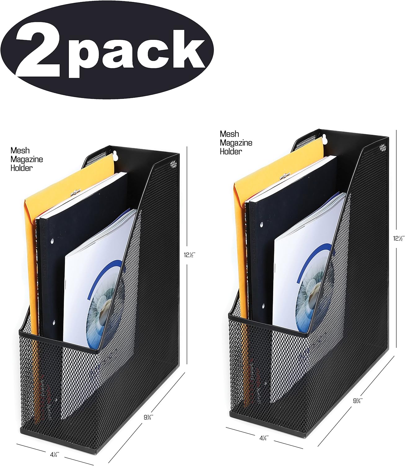 Amazon.com: YBM HOME Mesh Steel Deluxe Magazine Rack, Extra Wide ...