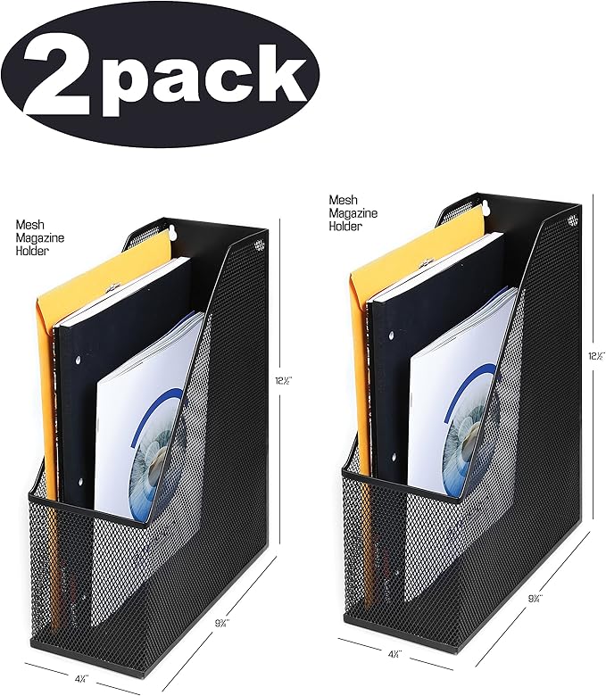 Amazon.com: YBM HOME Mesh Steel Deluxe Magazine Rack, Extra Wide ...