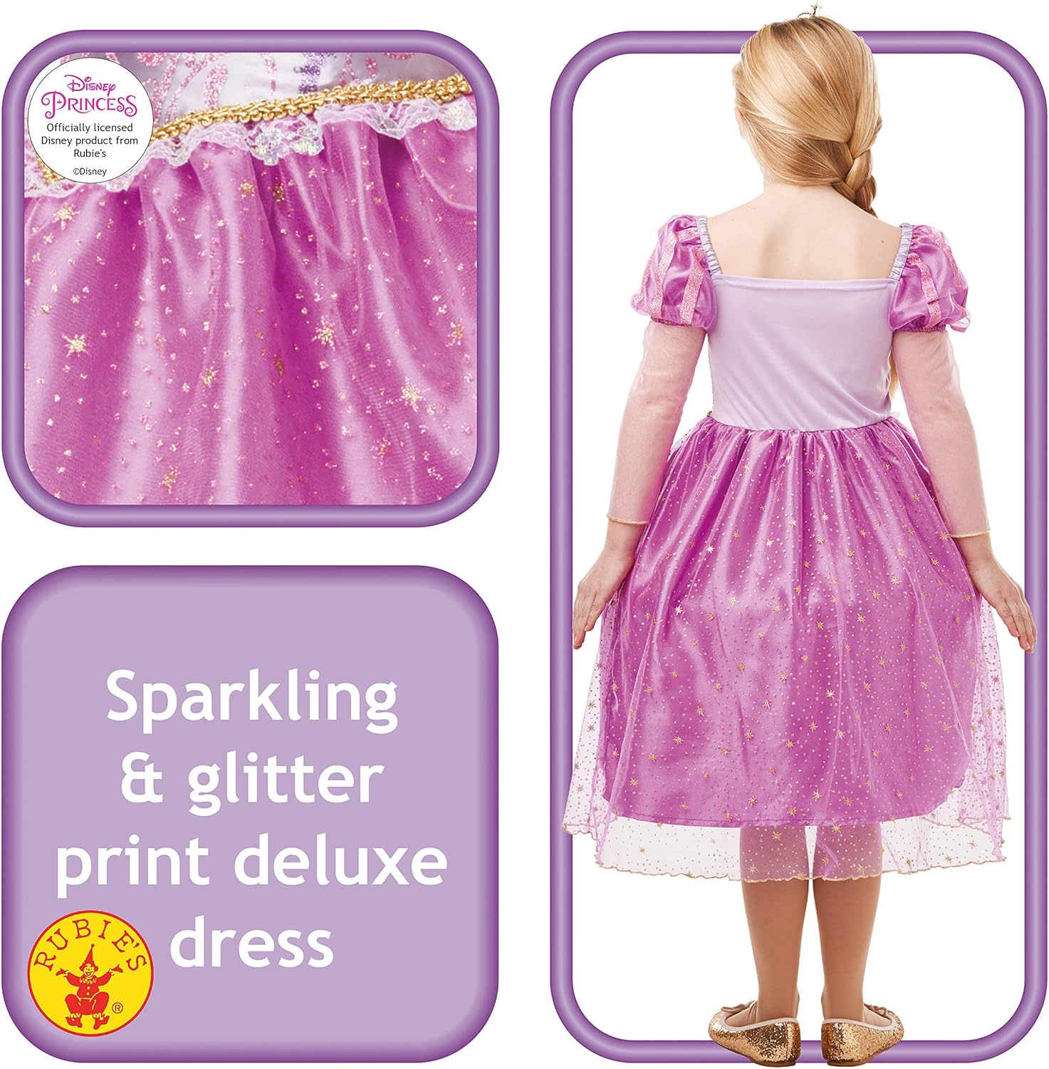 Rubie’s Official Disney Princess Rapunzel Tangled Glitter and Sparkle ...