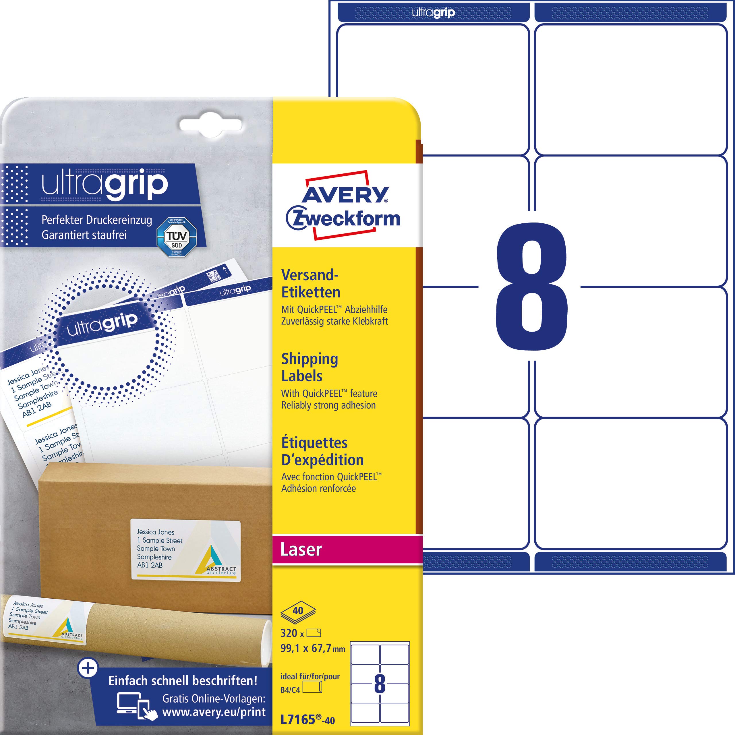 White & Shipping Address Labels 2x4 Labels White Inkjet Printers 150 ...