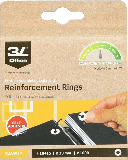 Fisherclark WS5002 Self Adhesive Paper Reinforcement Ring (Pack of 1000 ...