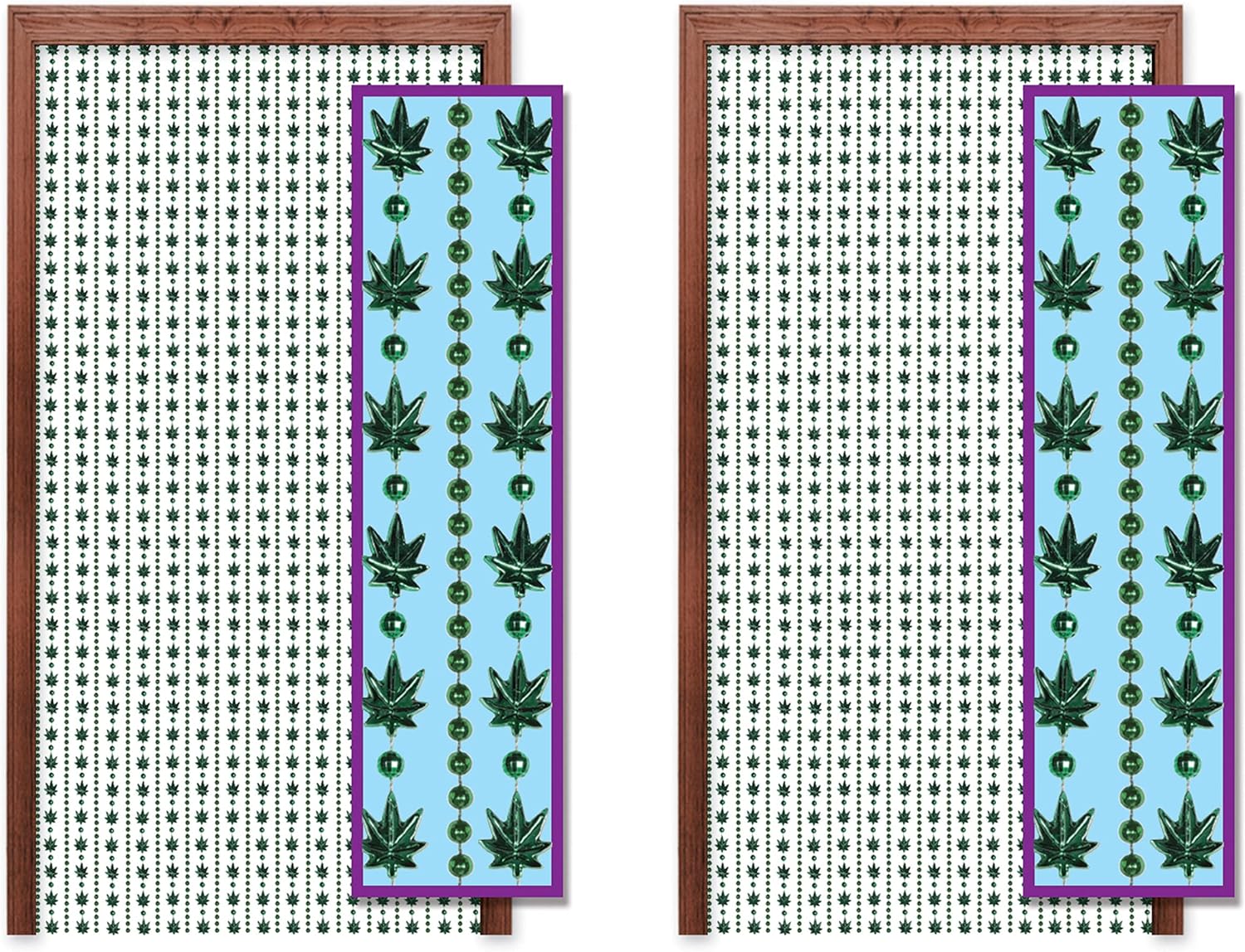 Amazon.com: Beistle 2 Piece Plastic Marijuana Cannabis Pot Leaf Beaded ...