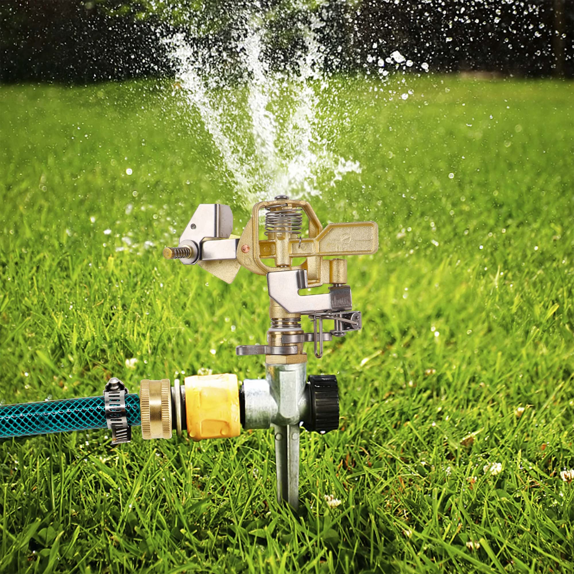 Mua Biswing 2 Pack Brass Impact Sprinklers with Stand (Spike), Heavy ...