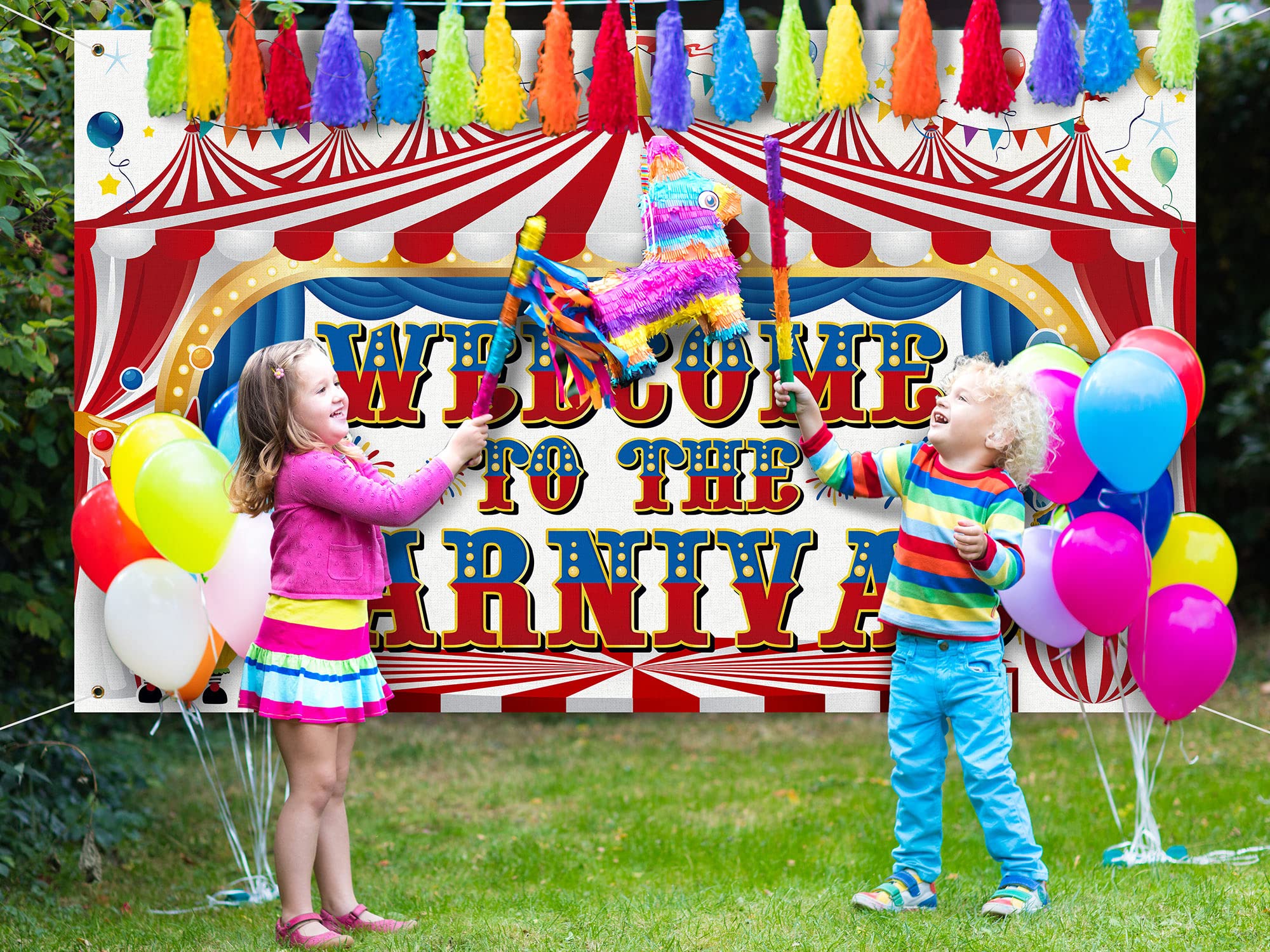 Mua Large Circus Carnival Backdrop 71 x 43 Inch Welcome to the Carnival ...