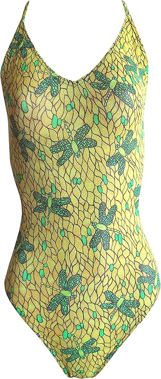 Solar Tan Thru Swimsuit Yellow / Green Size 10 B Cup: Amazon.co.uk ...