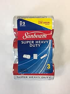 Amazon.com: Sunbeam Super Heavy Duty Batteries (3 pack): Health ...