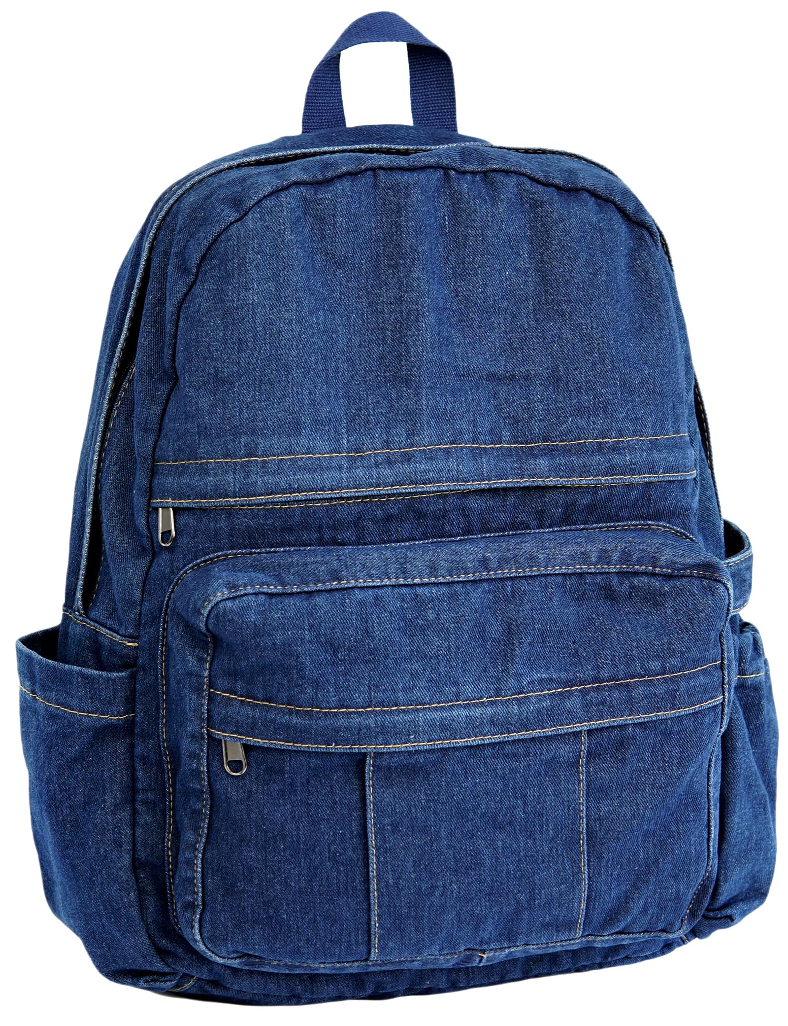 YunZh Denim Backpack Casual Style Lightweight Jeans Backpacks Classic ...