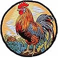 Amazon.com: Rooster Patch 3" Iron-on Embroidered Sublimated Applique ...