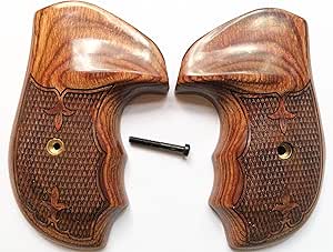 Amazon.com : Taurus Grips, Small Frame Revolver Grips Walnut Checkered ...