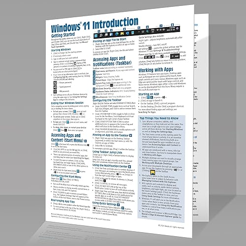 Windows 11 Introduction Quick Reference Guide (Cheat Sheet of Instructions, Tips & Shortcuts ...