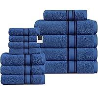 Amazon.com: LANE LINEN Luxury Bath Towels Set - 12 Piece Set, 100% CottonBathroom Towels, Zero ...