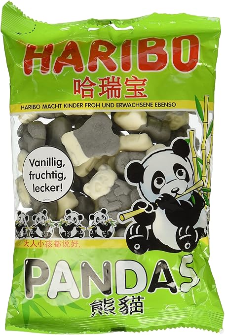 Amazon.com : Haribo Pandas Gummi Candy Liquorice Vanilla / 200g / 7.1oz ...