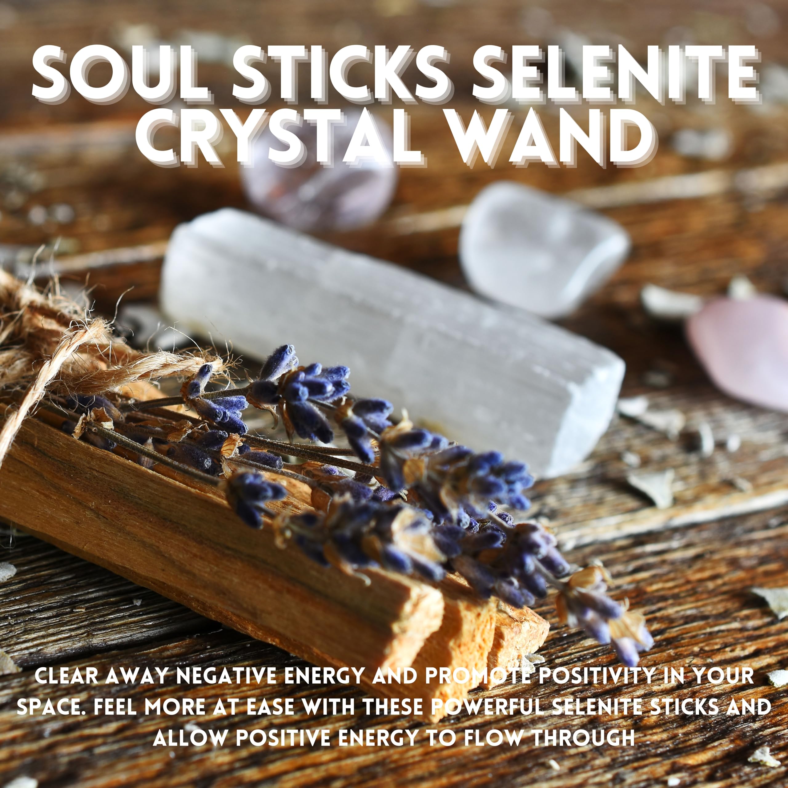 Mua SOUL STICKS 4 Selenite Crystal Wand | Variety Pack Selenite Sticks ...