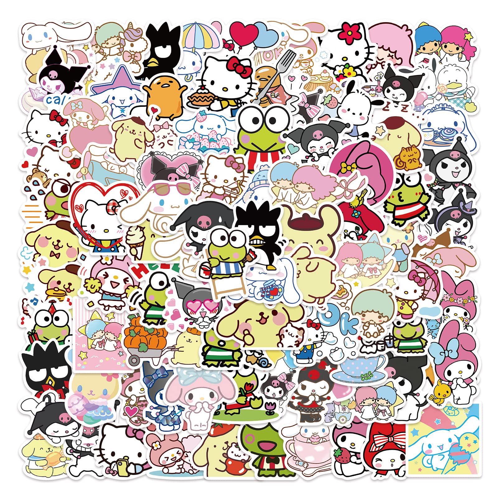 Mua 100Pcs Cute Stickers Cartoon Stickers MyMelody&Kurom Stickers ...