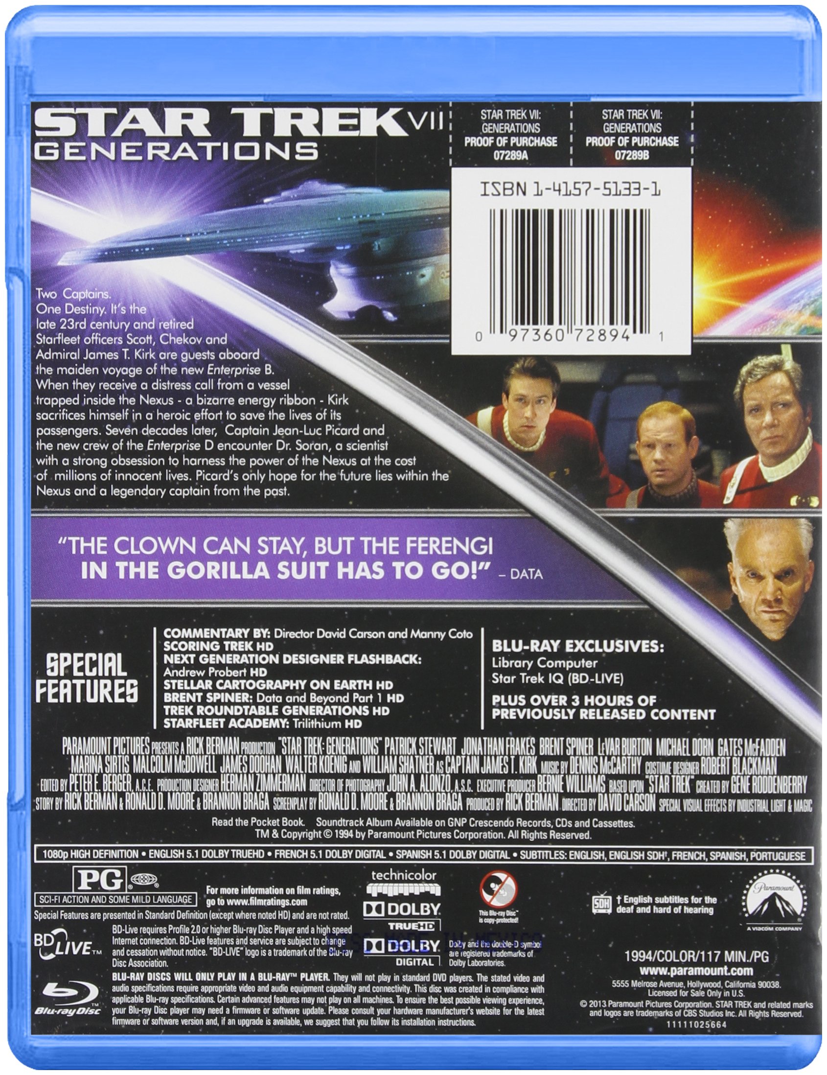 Mua Star Trek VII: Generations [Blu-ray] trên Amazon Mỹ chính hãng 2025 | Fado