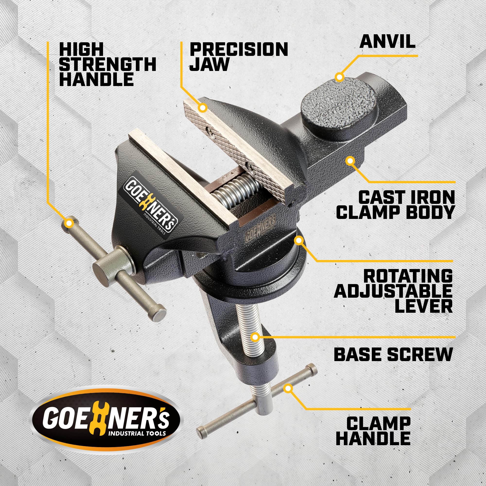 Mua Table Vise or Bench Vise 3.2 Inch, 360° Swivel Clamp-On Vise ...