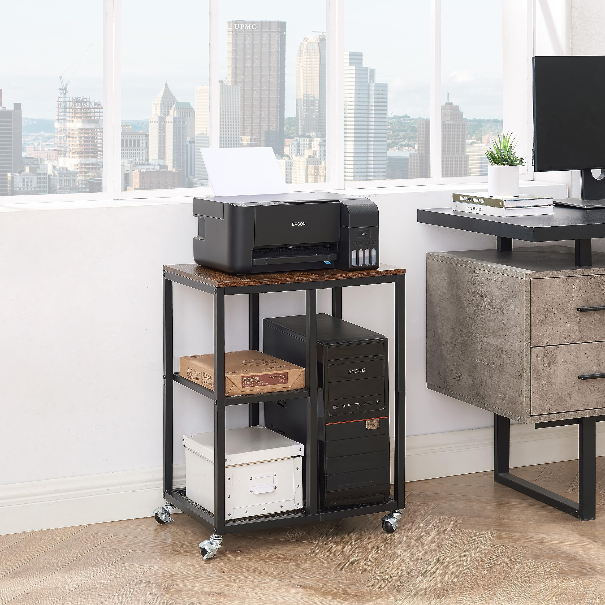 Mua JOIN IRON Printer Stand with Storage Shelf for Home Office Storage ...