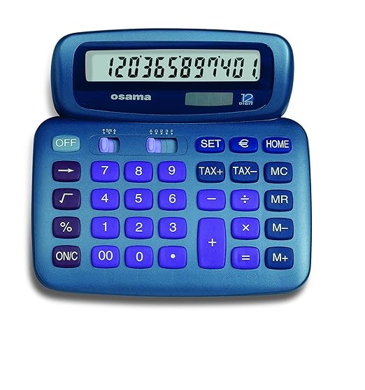 Calculator Design Soft, 12 Digits Light Blue: Amazon.co.uk: Office Products