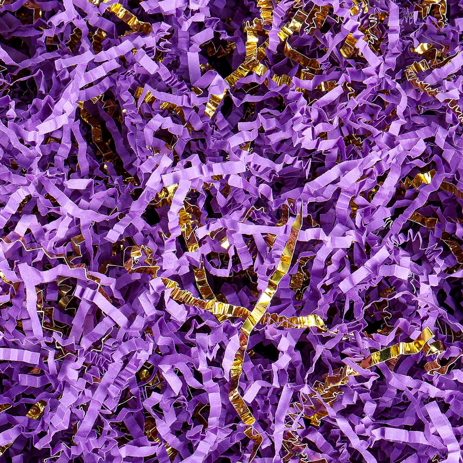 Outus 0.5lb Purple Gold Crinkle Cut Paper Shred Filler 8 oz Shredded ...