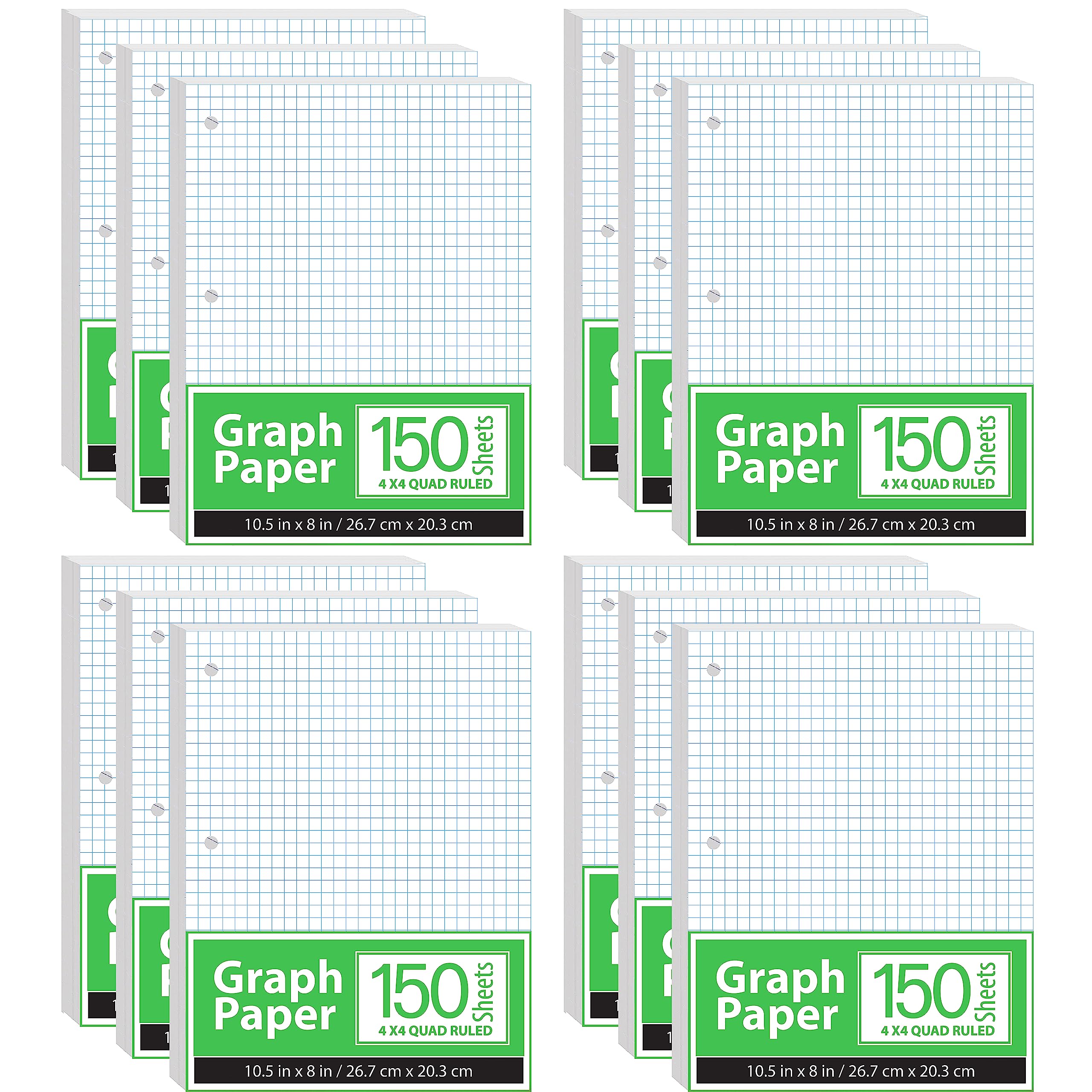 Mua Graph Paper, Loose Leaf Graph Paper, 5 x 5 Squares Per Inch Quad ...