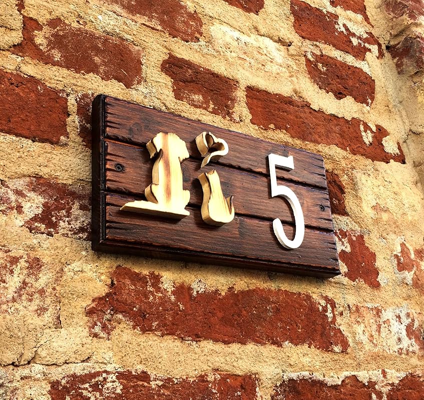Numero civico in legno personalizzabile, placca con numero civico ...