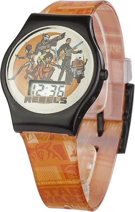 Star Wars Unisex Rebels Digital Display Watch with Multi-Colour Dial ...