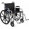 Amazon.com: Medline Excel Extra-Wide Wheelchair with 22" Seat, Removable Desk-Length Arms, Swing ...